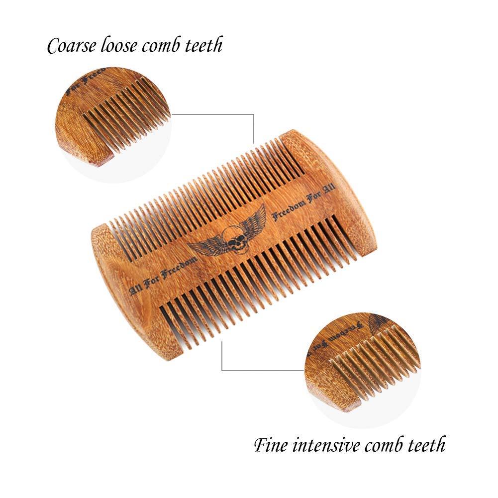 Beard Comb Kit with Leather Case | Handmade Wooden Gifts for Men ...