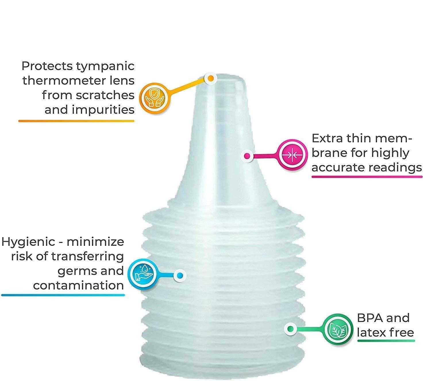200 Pack Ear Thermometer Covers Replacement Probe Cover Tips Lens ...