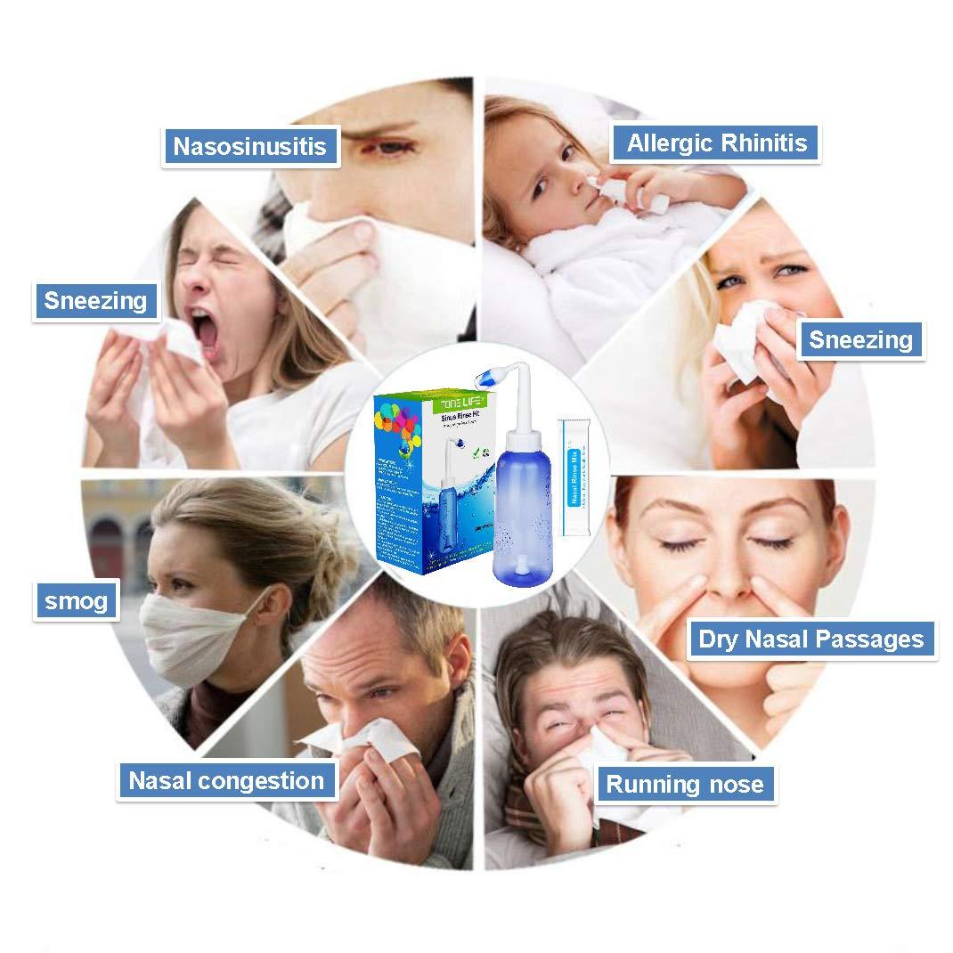 Nasal Douche Set | 40x Nose Rinsing Salt | Nasal Spray Bottle ...