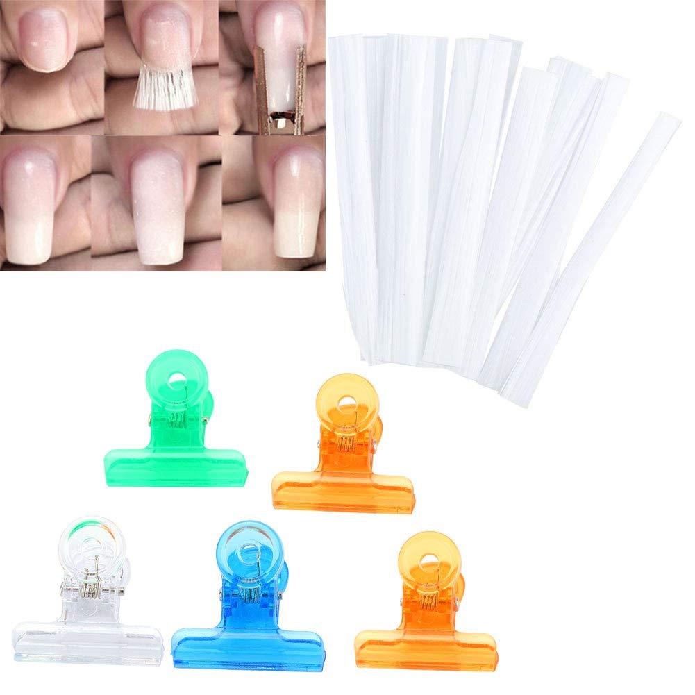 Nail Extension Kit with Tips & Manicure Clips - Professional Nail ...