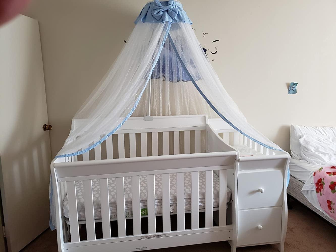 JOYLIFE Baby Toddler Bed Crib Dome Canopy Netting - Blue | Protects ...