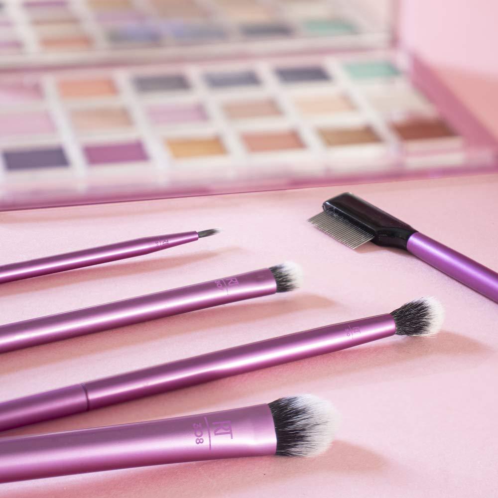 Real Techniques Enhanced Eye Set - Purple 6 Piece Makeup Brush Kit ...