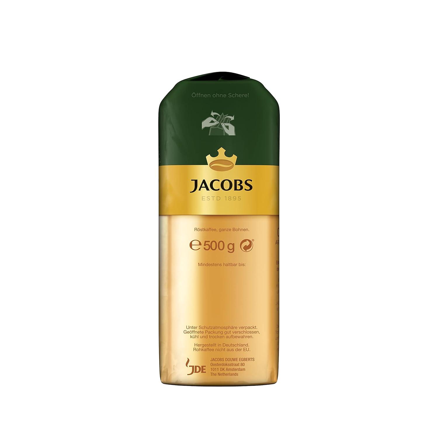 Buy Jacobs Coffee Beans 500g - Aroma Crema for Rich Flavor ...
