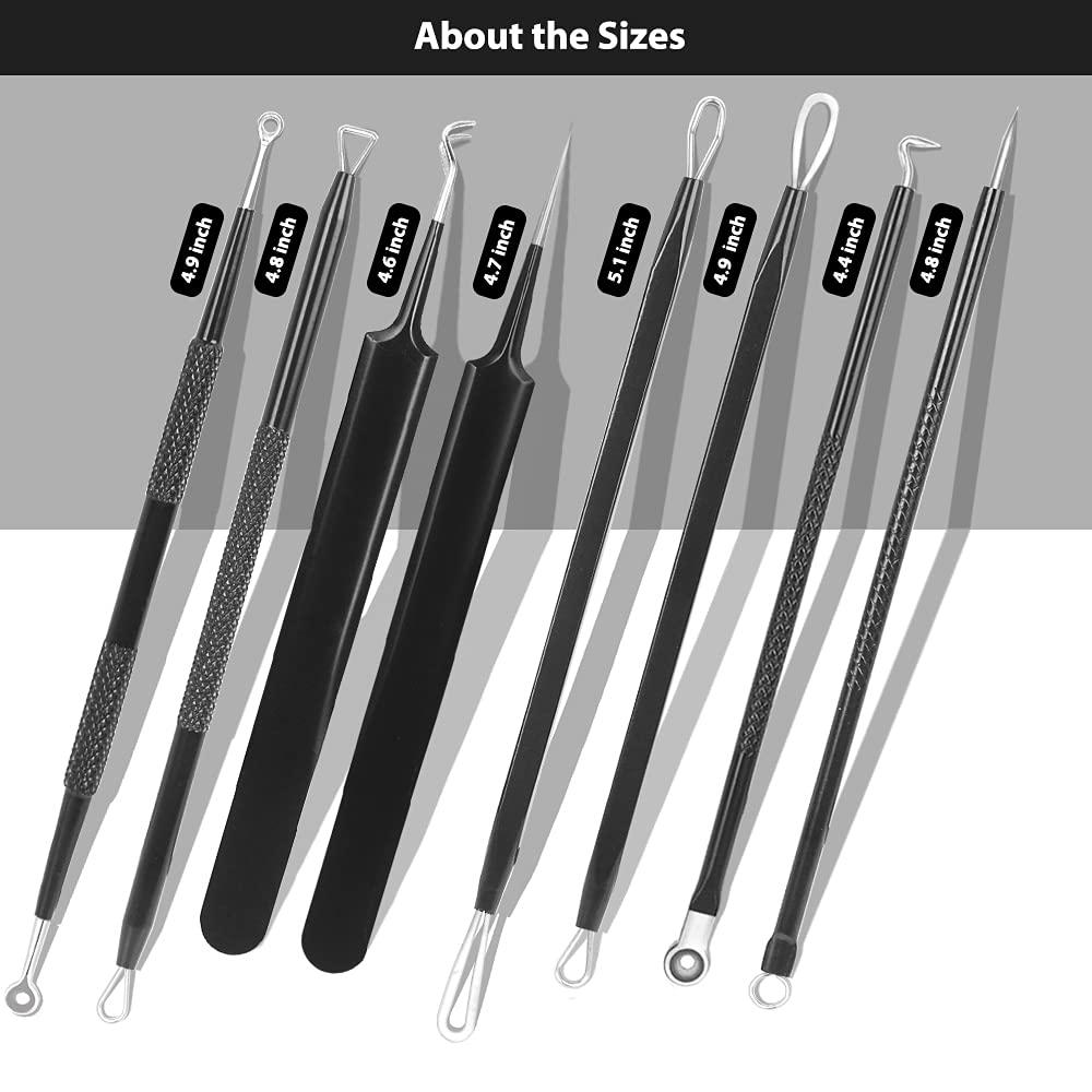 Glamne Blackhead Remover Pimple Popper Kit - Acne Comedone Extractor ...