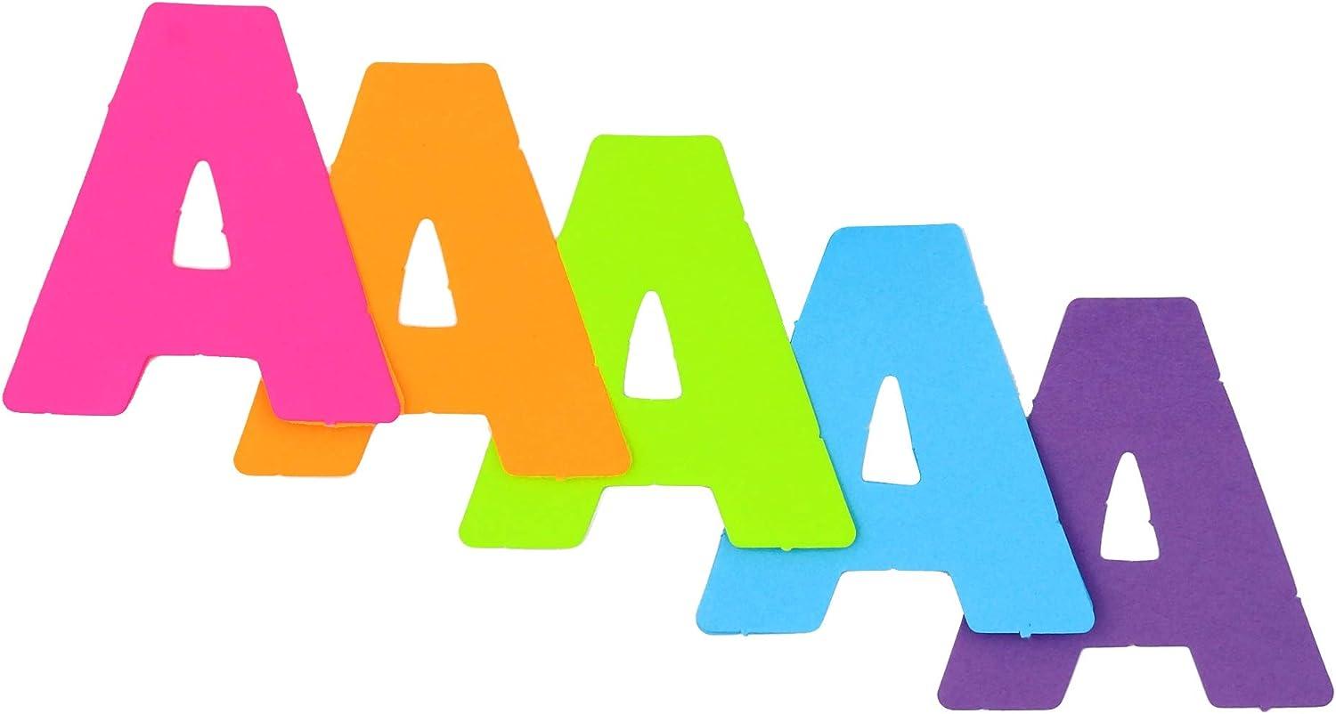 ArtSkills Jumbo 4 Paper Poster Letters and Numbers - Neon Colors - 190 Pieces - Ideal for ...