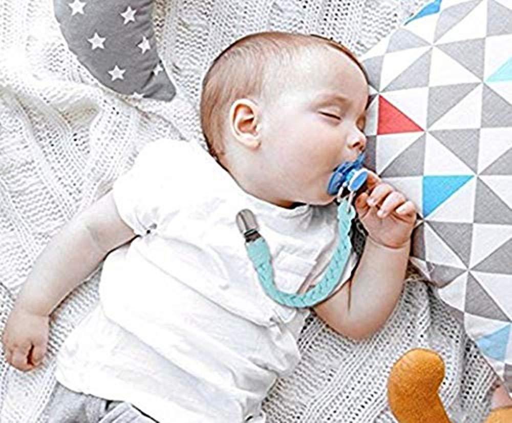 Exquileg 4-Piece Unisex Pacifier Band Set | Cotton Pacifier Straps with ...