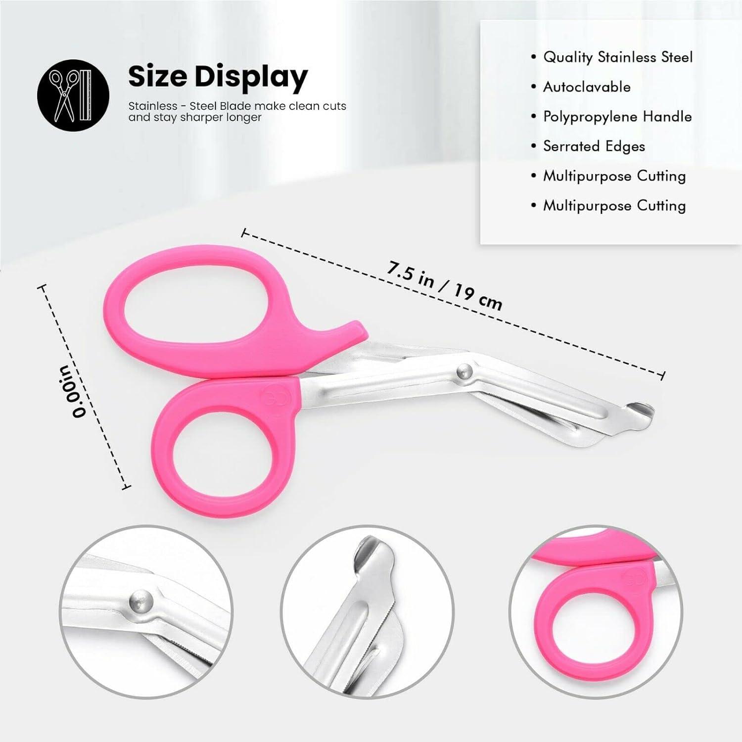 CE Certified Pink 7.5 Utility Bandage Scissor | Tuff Cut Fire Rescue ...