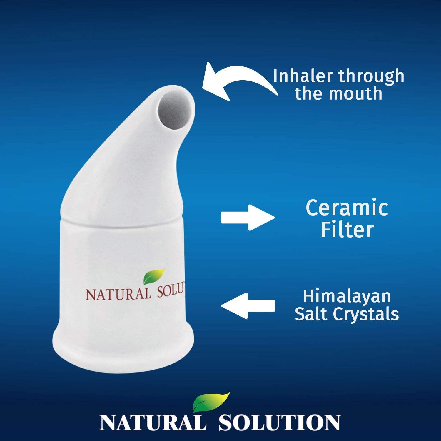 Natural Solution Ceramic Salt Inhaler with 2 Himalayan Pink Salt ...