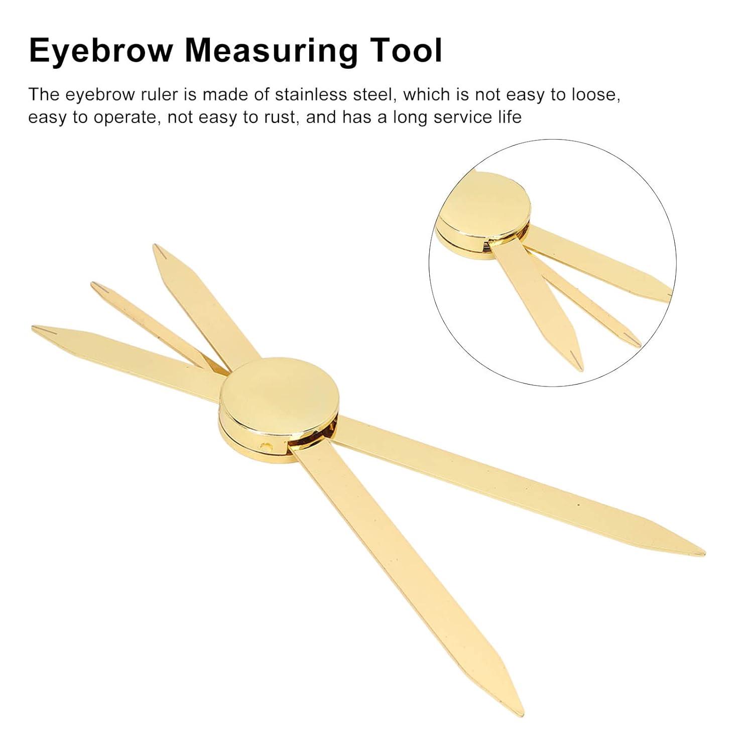 Eyebrow Ruler - Adjustable Stainless Steel Brow Measuring Tool for ...