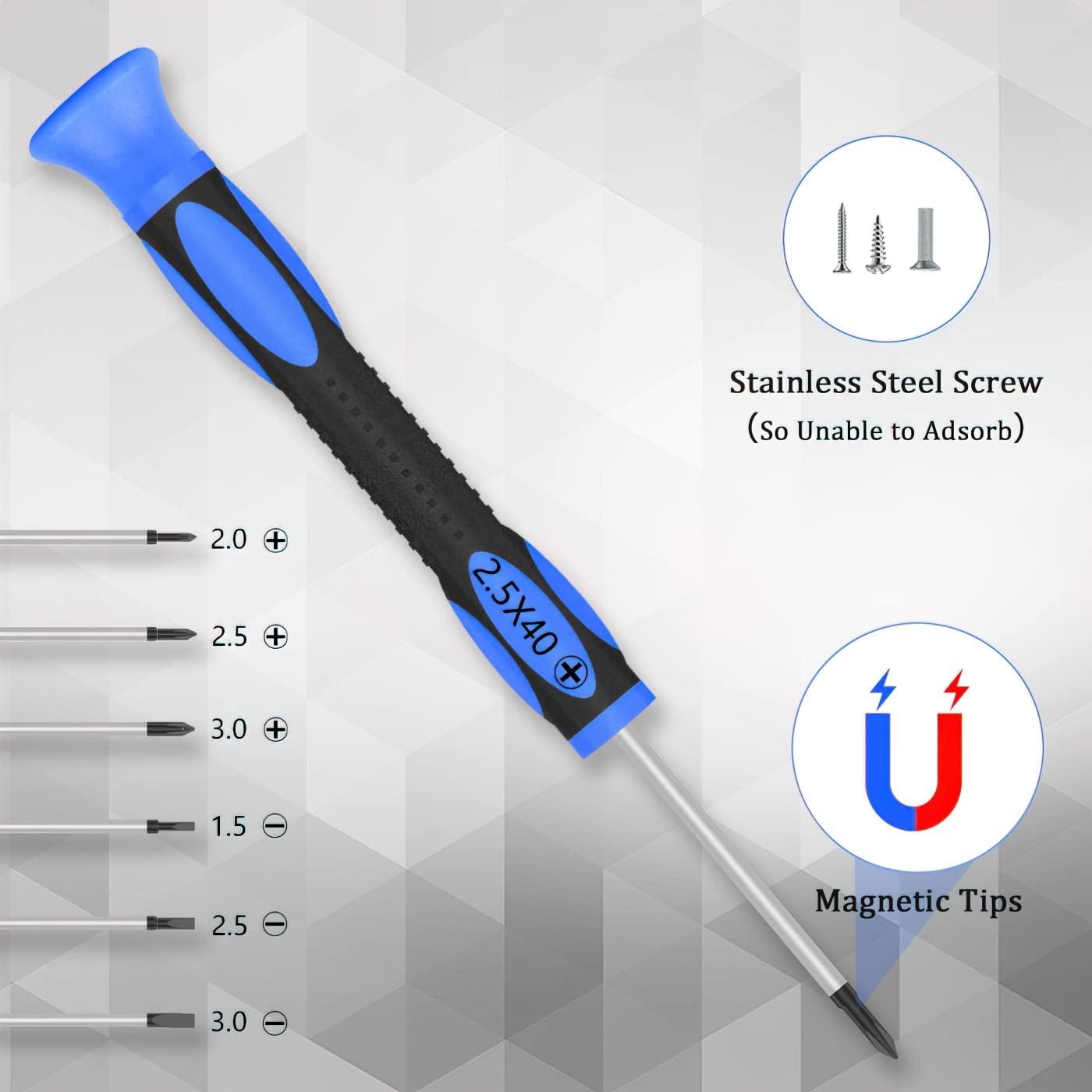 Precision Eyeglass Repair Kit with Screwdriver Set, Nose Pads, Retainer ...