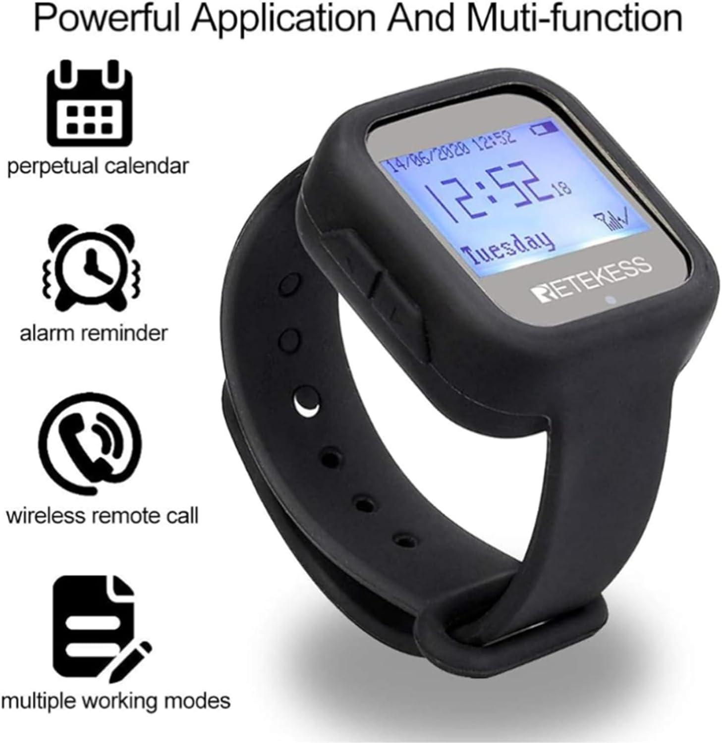 Retekess TD106 Waterproof Watch Receiver for Restaurant Paging System ...