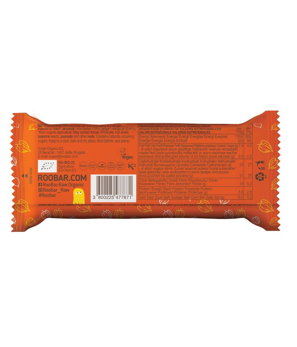 Buy Roobar Raw Inca Berries Bars - 100% Organic Vegan Gluten-Free Milk ...