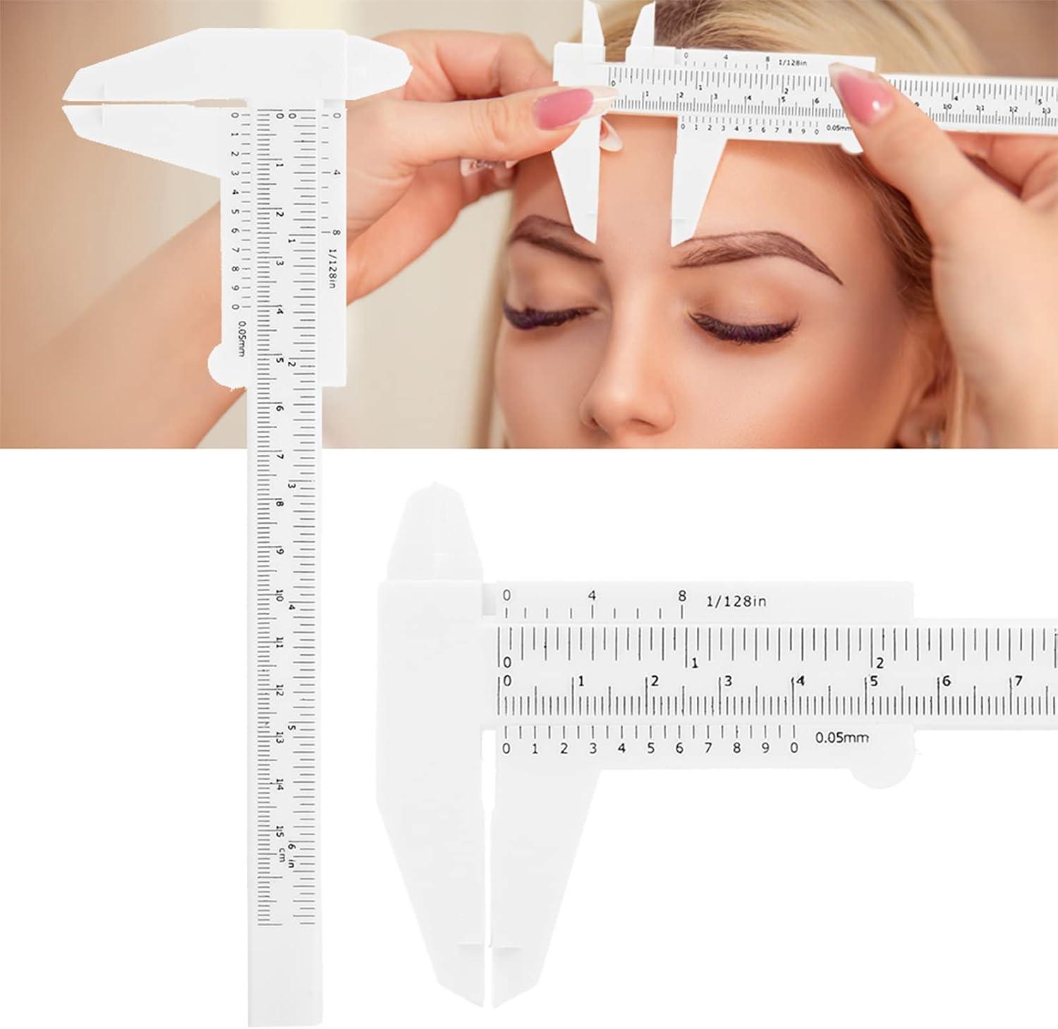 Eyebrow Stencil Ruler Reusable Vernier Caliper for Measuring Eyebrow ...