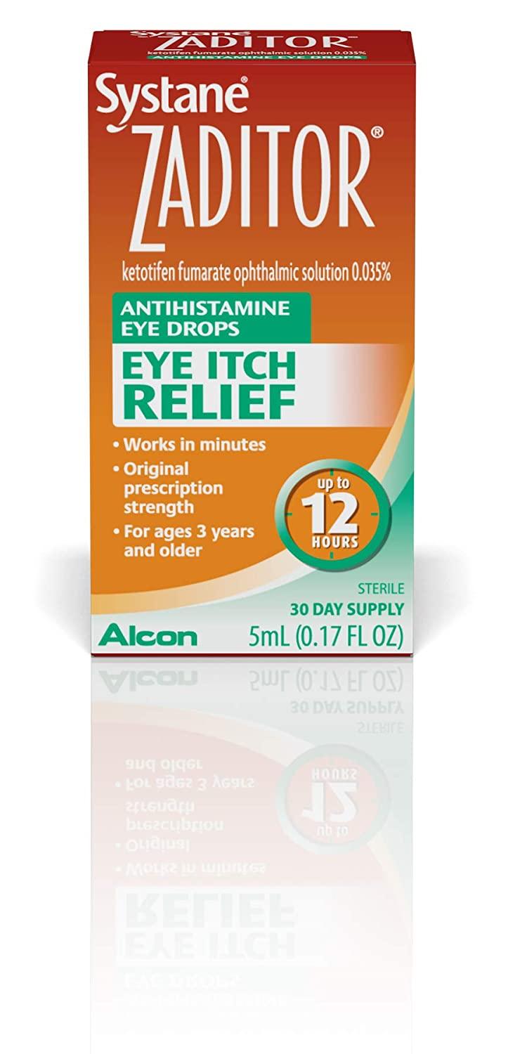 Zaditor Antihistamine Eye Drops 5-mL - Allergy Relief - 0.17 Fl Oz ...