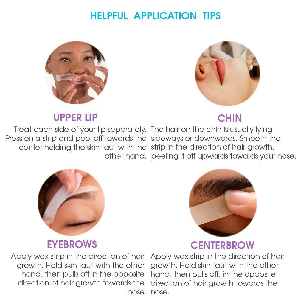 Surgi-wax Facial Honey Wax Strips - Gentle Hair Removal for Face, Upper ...