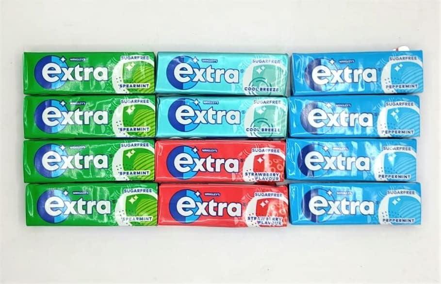 Extra Chewing Gum Bundle Pack Assorted (EXTRA GUM 12 PACK BUNDLE)