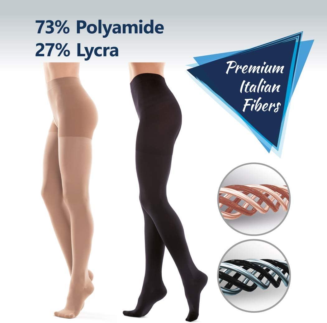 Buy Medical Compression Tights (23-32 mmHg Class 2) for Varicose Veins ...