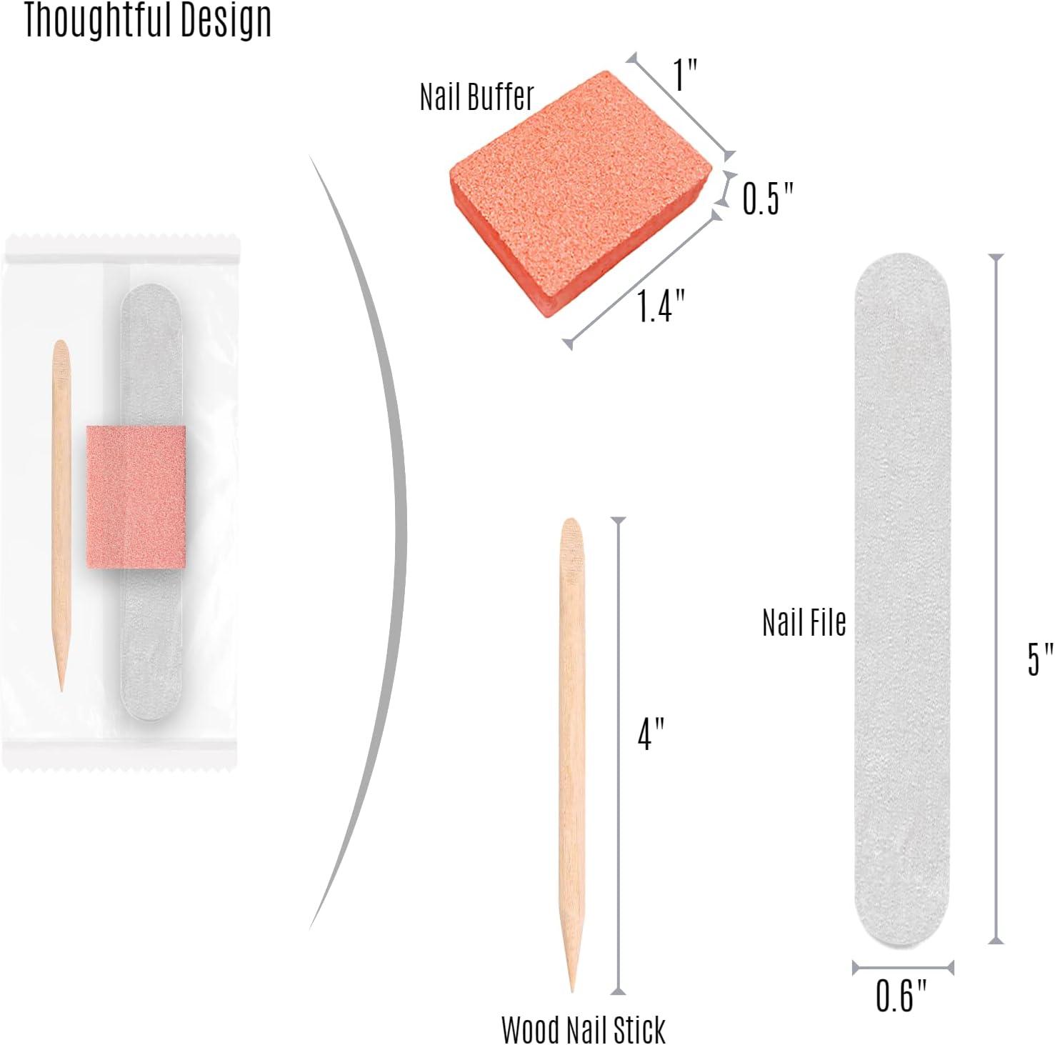 Disposable Manicure Kit 3-Piece Nail Files Set | Mini Pedicure Set for ...