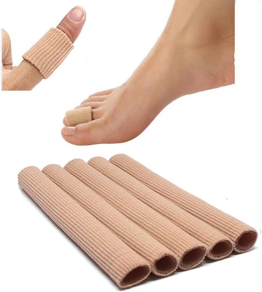 Cuttable Toe Tubes Sleeves 5 Pack with Silicone Gel Lining - Toe Sleeve ...