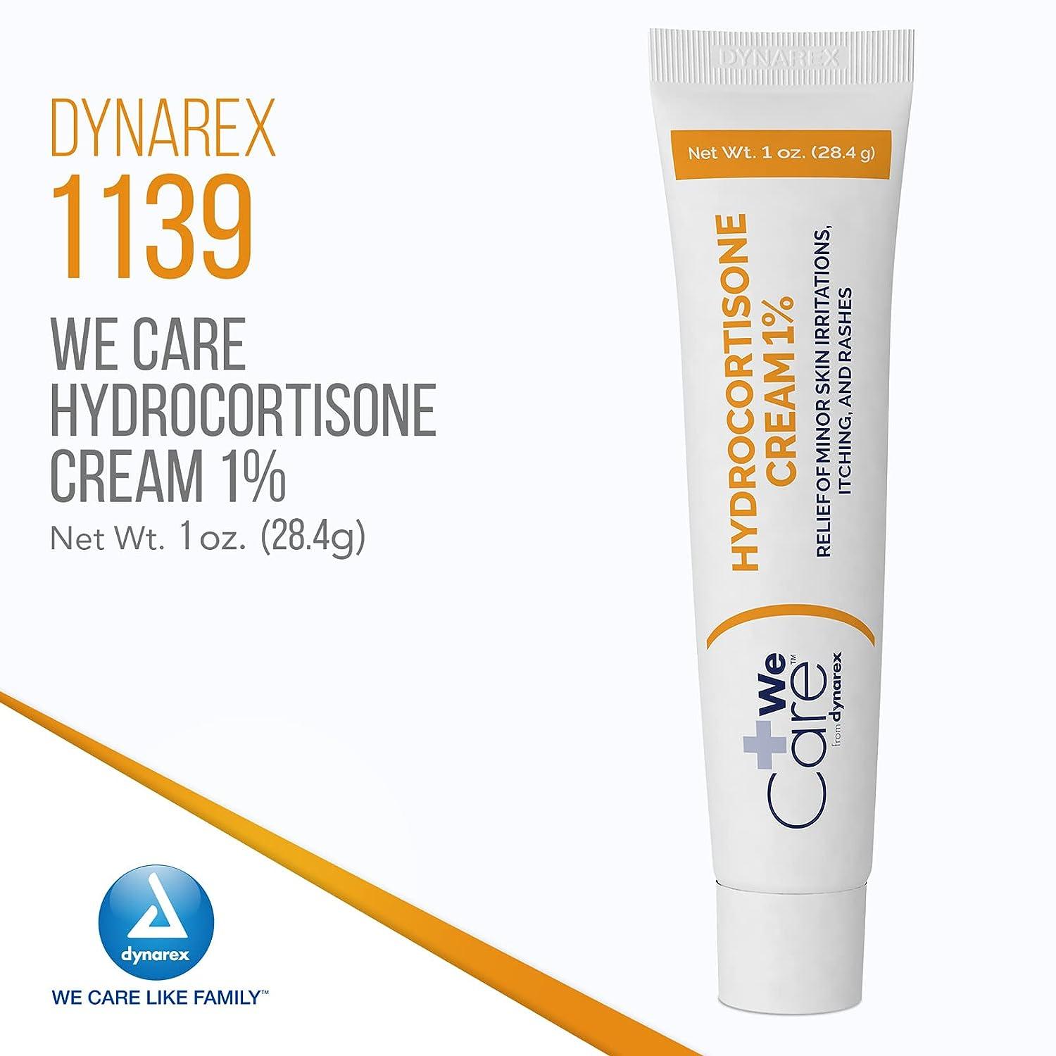 Dynarex Hydrocortisone Cream - 1oz Travel Tube for Itchy Skin Relief ...