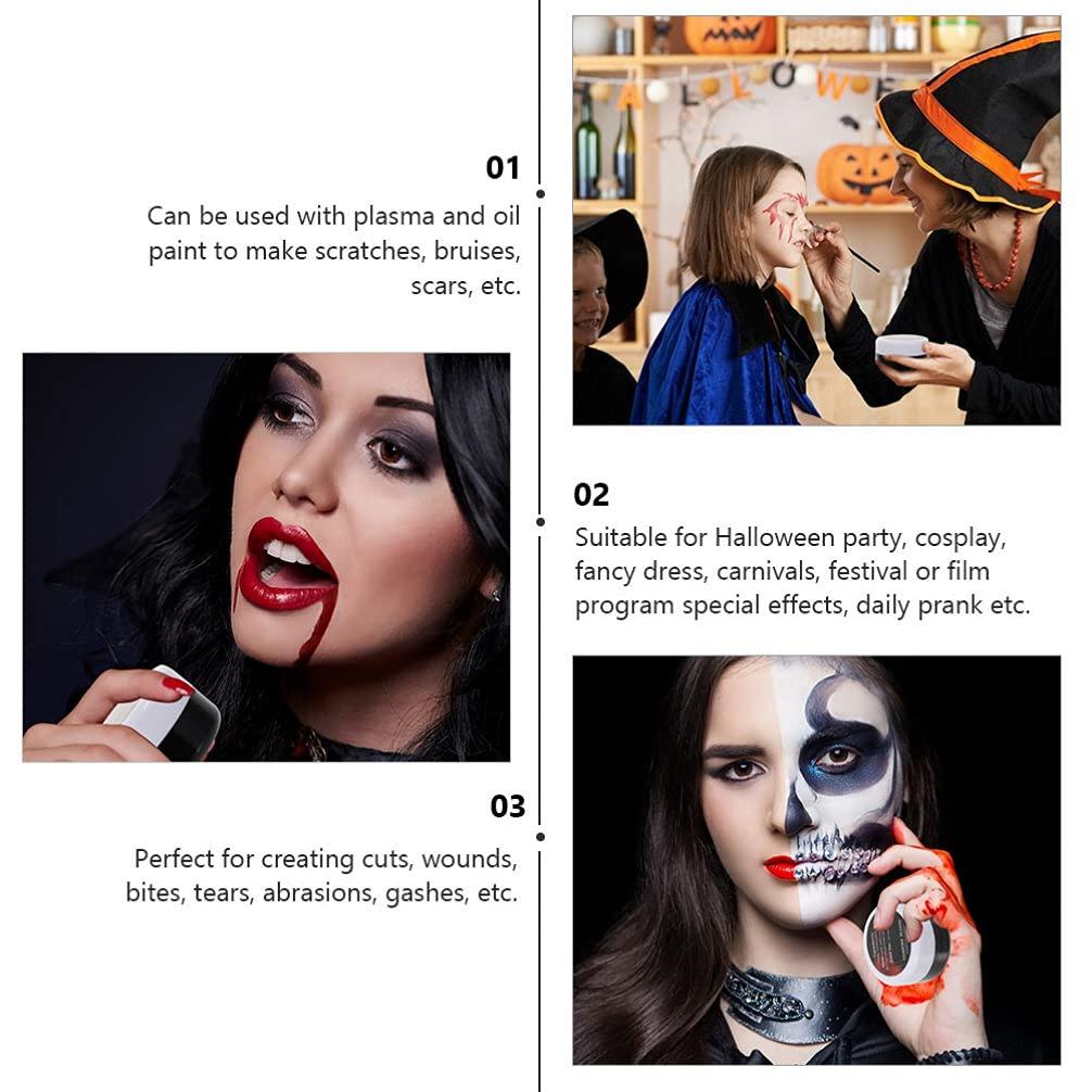 Buy Minkissy Halloween Makeup Set - Artificial Blood Gel Scab & Party ...