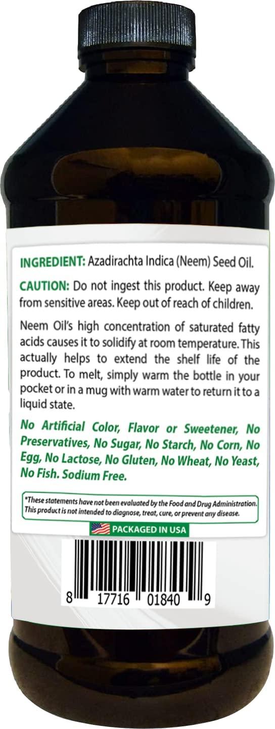 Best Naturals 100% Pure Neem Oil - 16 oz | Cold Pressed & Unrefined ...