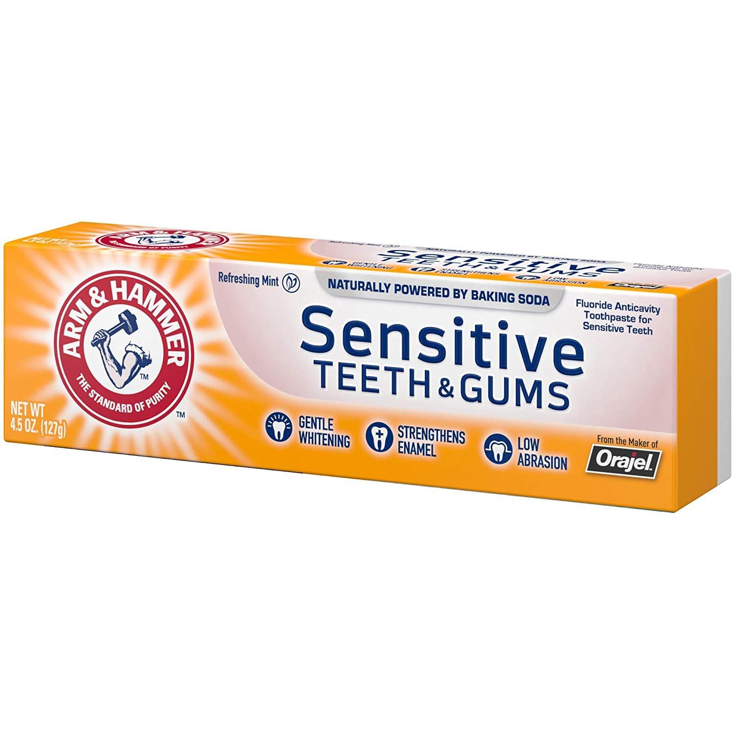 ARM & HAMMER Sensitive Teeth & Gums Toothpaste 4.5 oz - Pack of 10 ...