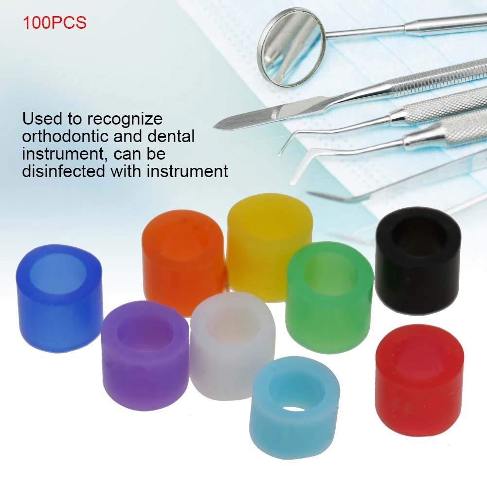 100 Pcs Orthodontic Codering Dental Identification Rings - Multi ...
