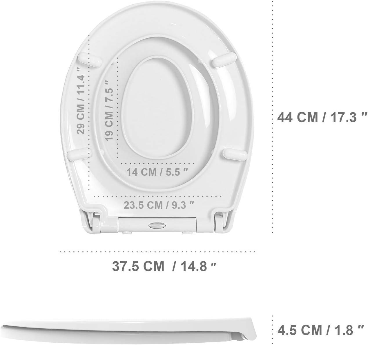 Todeco 2-in-1 Round Toilet Seat with Built-in Potty Training Seat ...