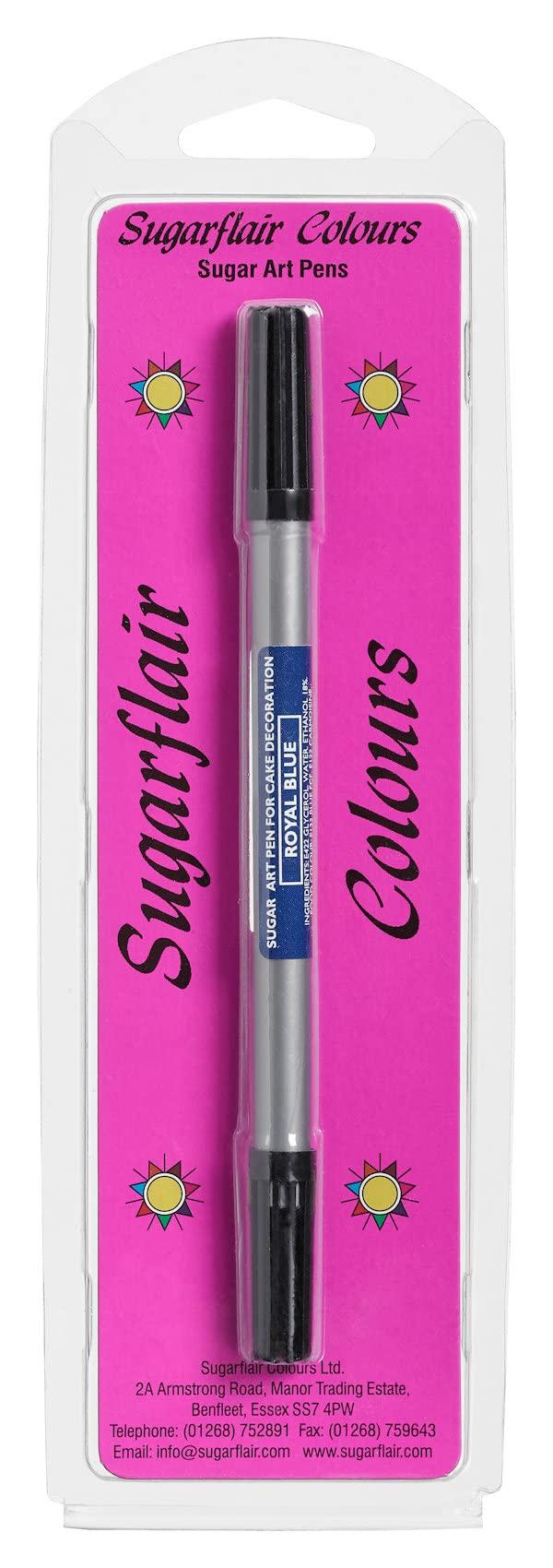 Sugarflair Royal Blue Edible Food Decorating Pen - Dual Tip for Writing ...