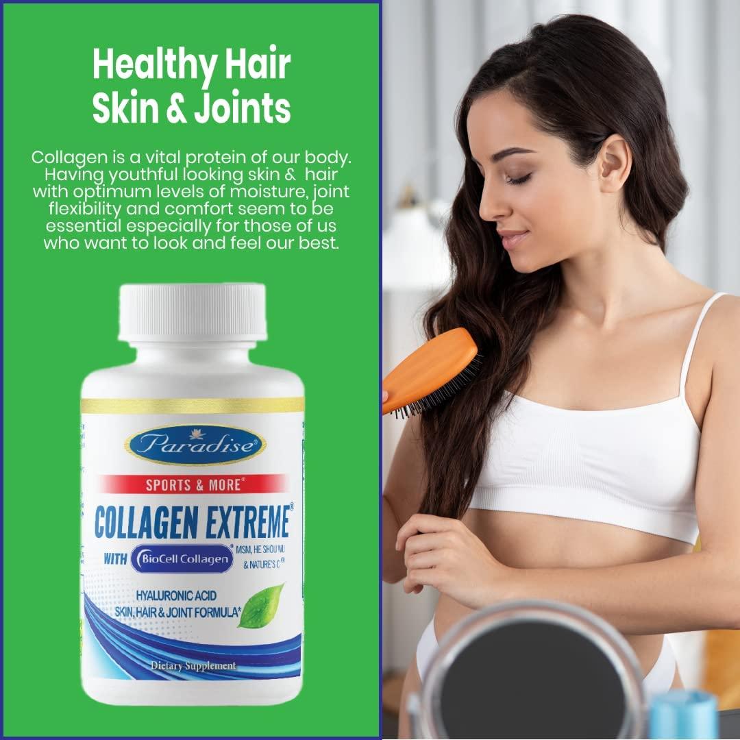 Paradise Herbs Collagen Extreme with BioCell - 120 Capsules for Healthy ...