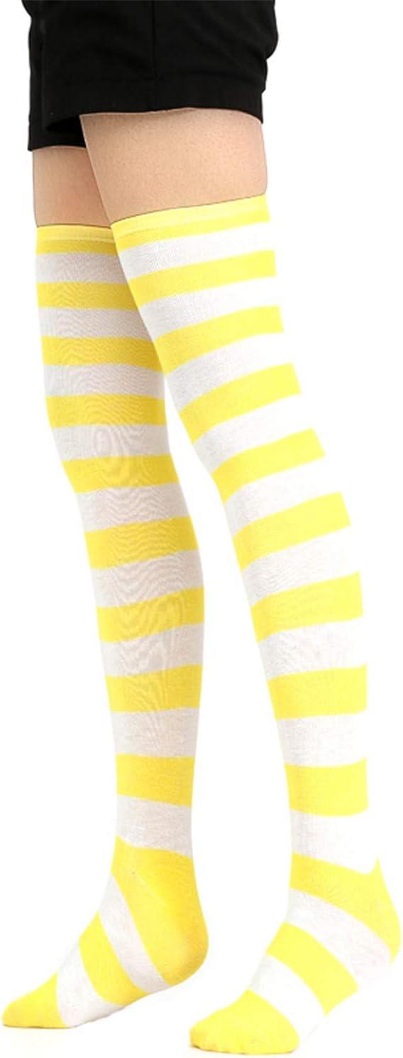 Buy Jier Women s Blue & White Striped Knee-High Socks | Overknee ...