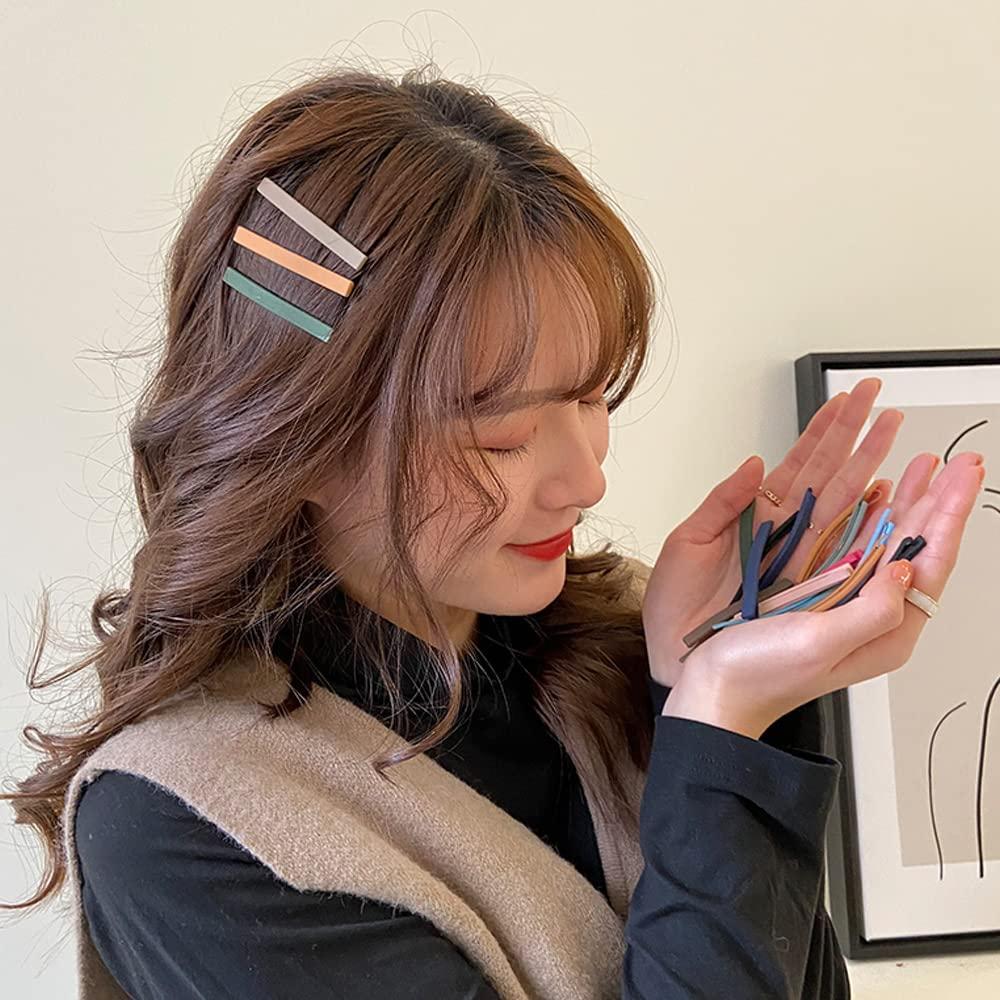 20 PCS Matte Mini Bobby Pins - Small Snap Hair Barrettes for Women and ...
