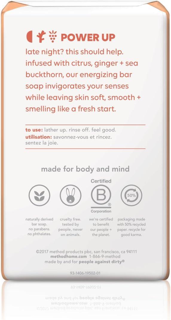 Method Bar Soap Energy Boost 6 oz 4-Pack - Packaging May Vary ...