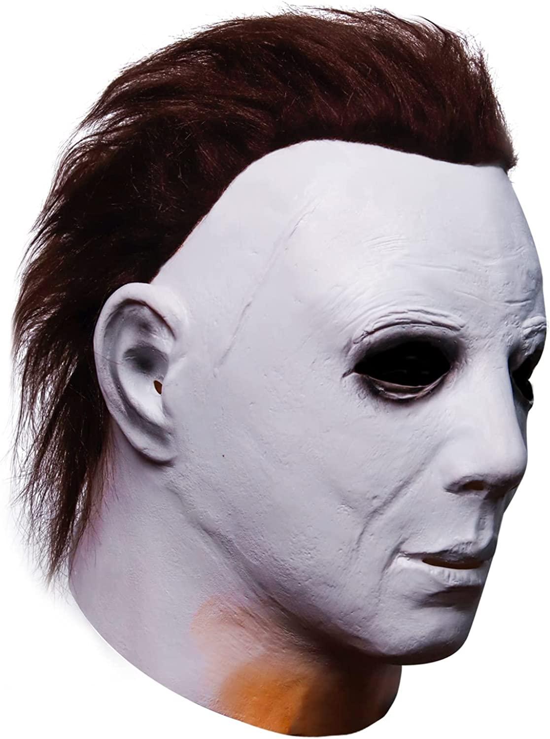Halloween Michael Myers Latex Mask - Scary Horror Movie Costume with ...