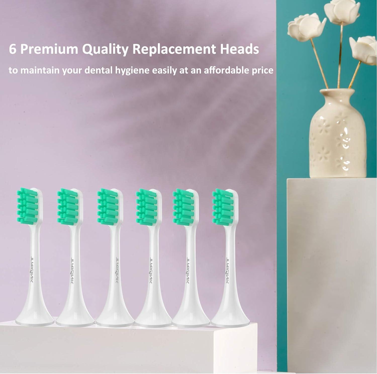 6-Pack Compatible Toothbrush Heads for Xiaomi Mijia / Mi Home T300 T500 Series Sonic Electric ...