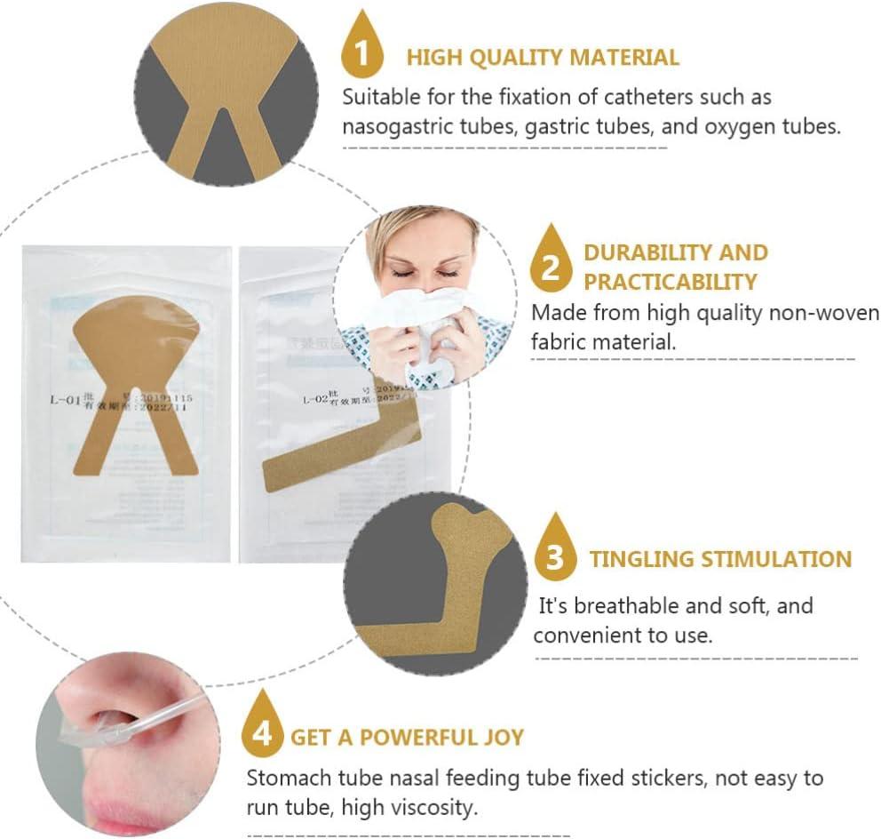 Healifty Nasal Tube Holder 12Pcs - Fastener Catheter Fixed Tape Sticker ...