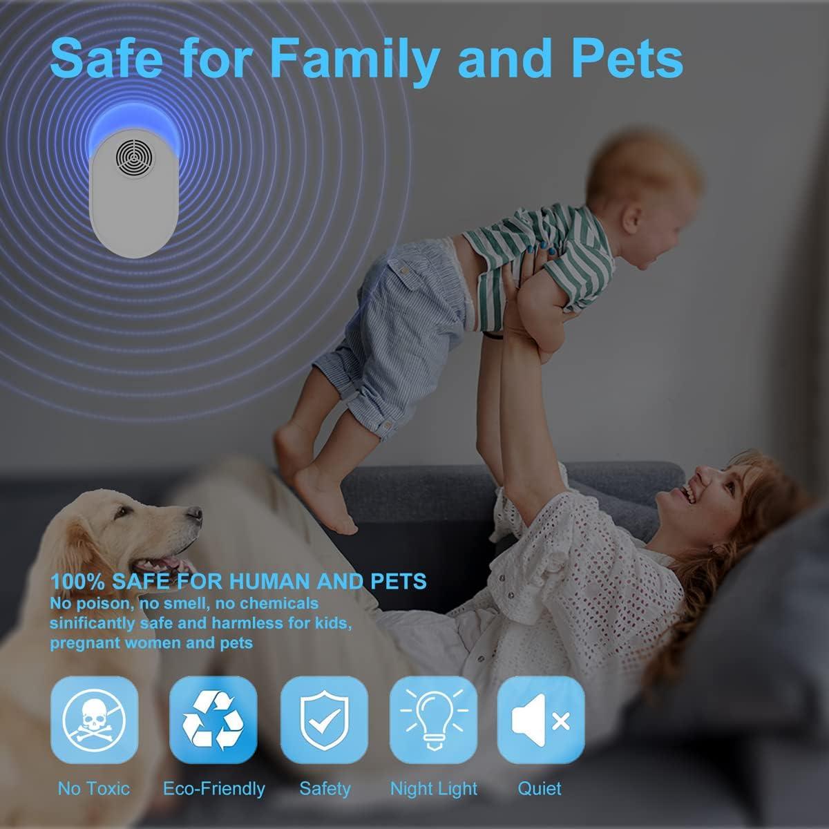 Ultrasound Pest Control - 4 Pack Electronic Insect & Rodent Deflector ...