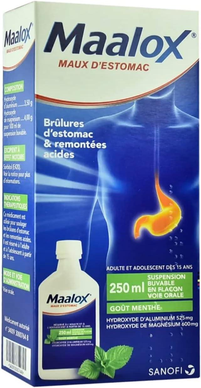 Maalox Maximum Strength Peppermint Liquid for Upset Stomach Relief - 8 ...