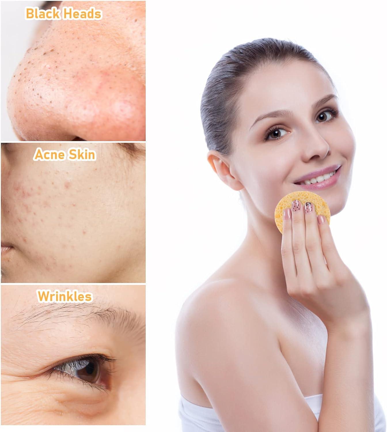 20 Natural Cellulose Facial Sponges for Cleansing and Exfoliating ...
