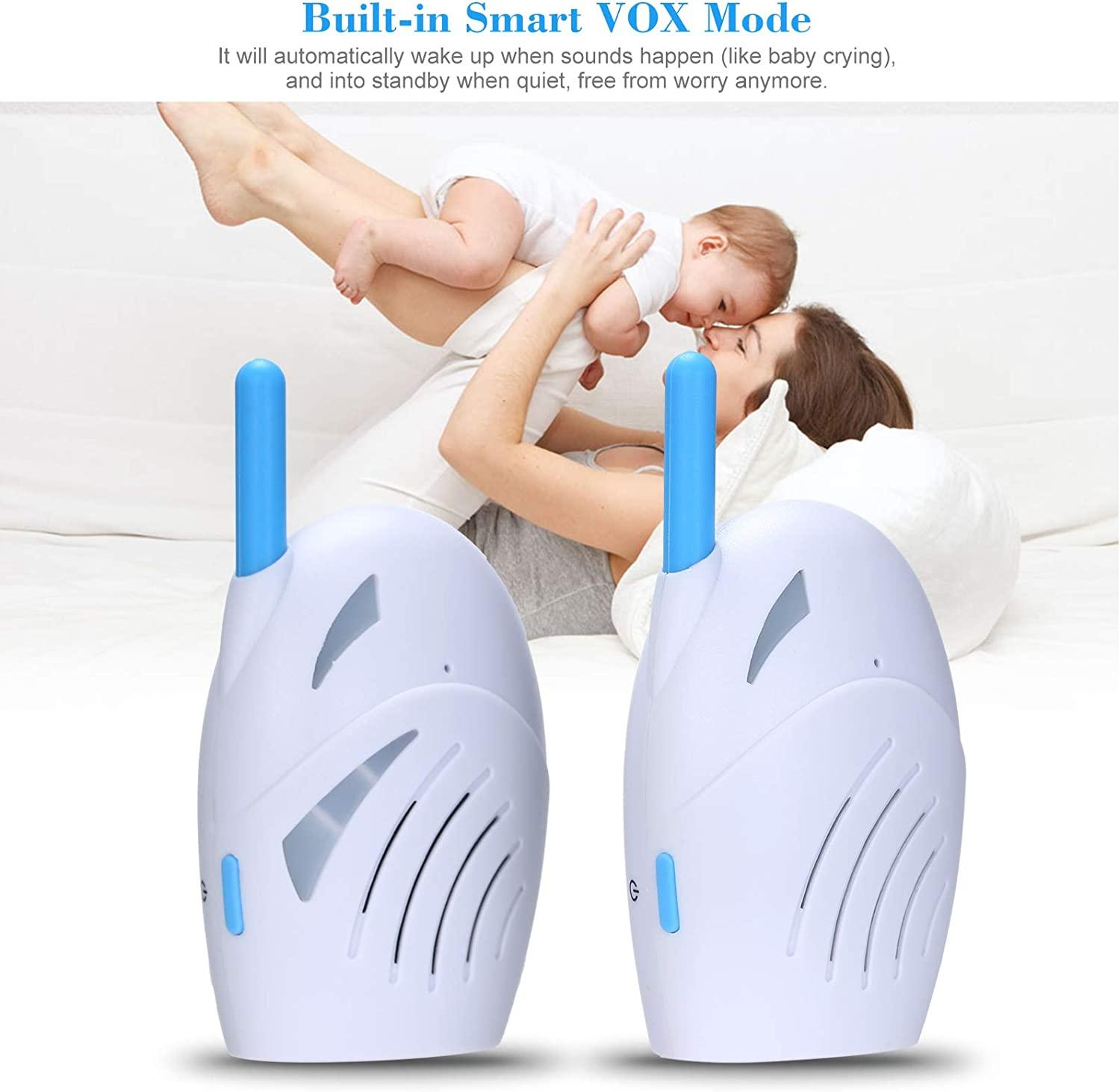 Splenssy Audio Baby Monitor - 2.4GHz Wireless Digital Audio, Two-Way ...