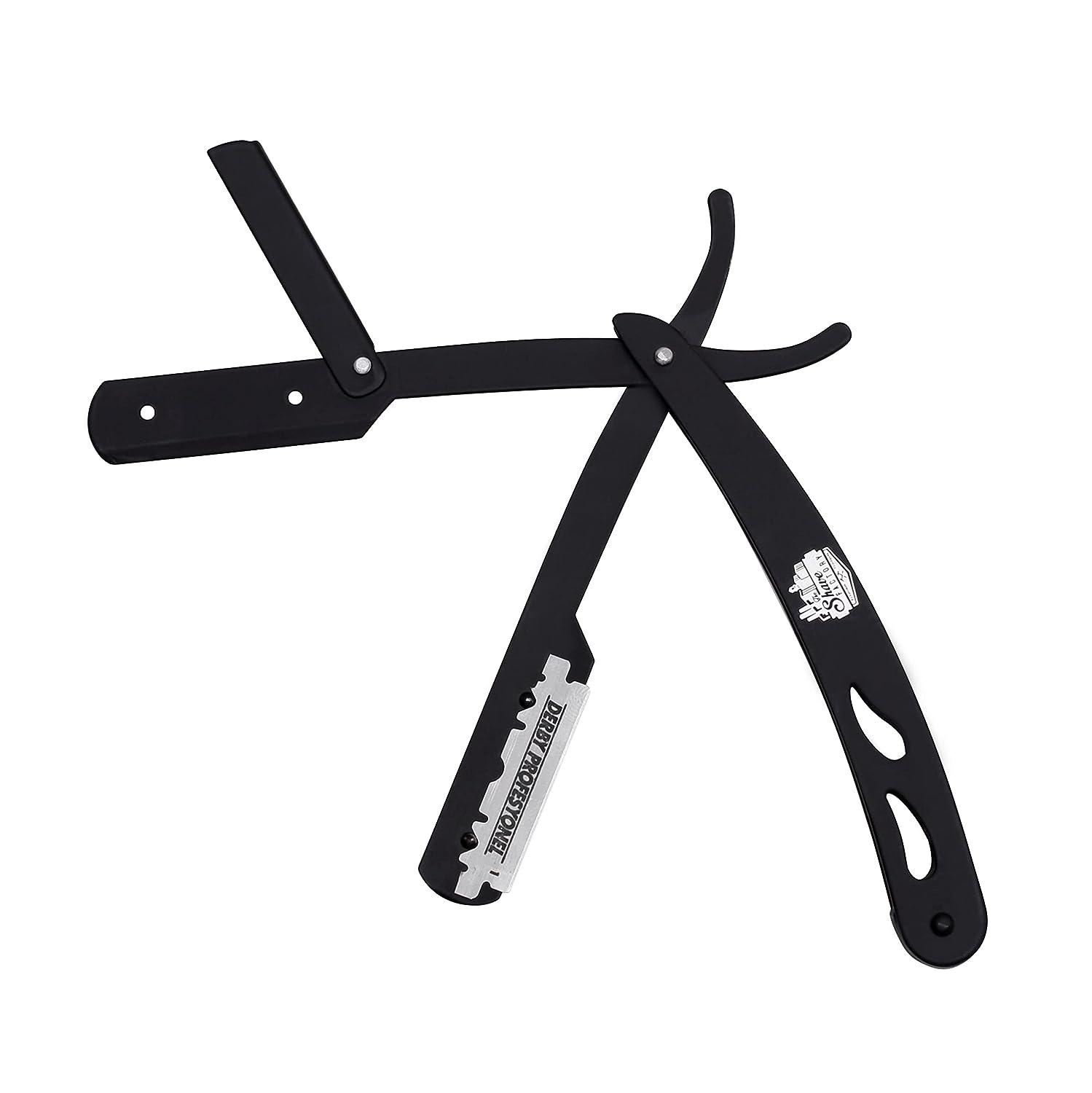 The Shave Factory Straight Edge Razor Kit with 100 Derby Blades ...