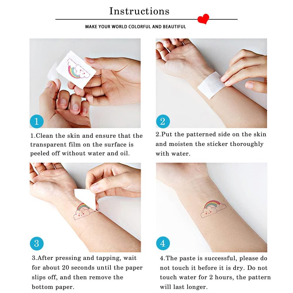 glitter tattoos instructions