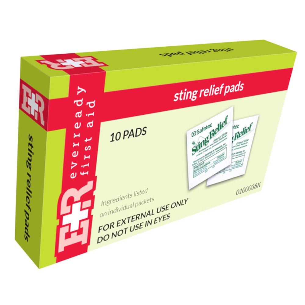Ever Ready First Aid Sting Relief Pads - Kit Box of 10 | Instant Pain ...