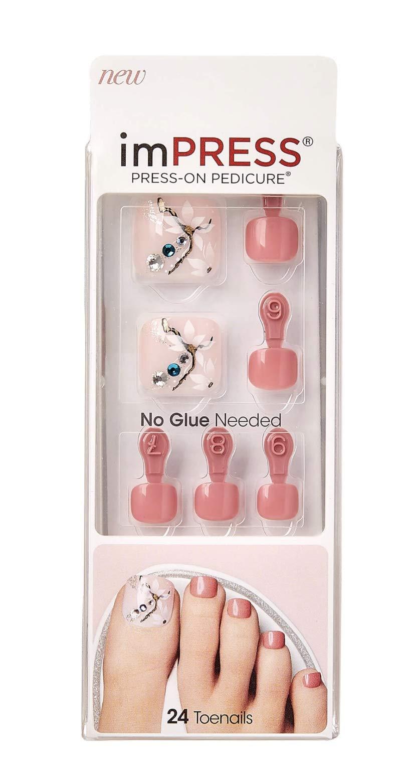 KISS imPRESS Press-on Pedicure (BIPT011-Sandy Shores) Chevron | Buy Now ...