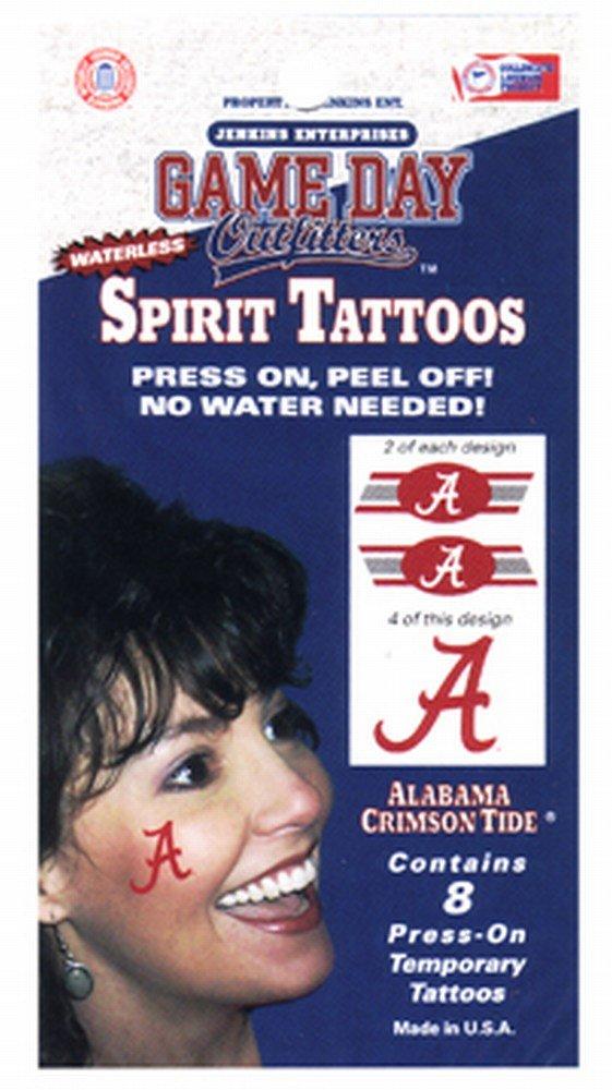 NCAA Alabama Crimson Tide Tattoo Waterless - Officially Licensed Body ...