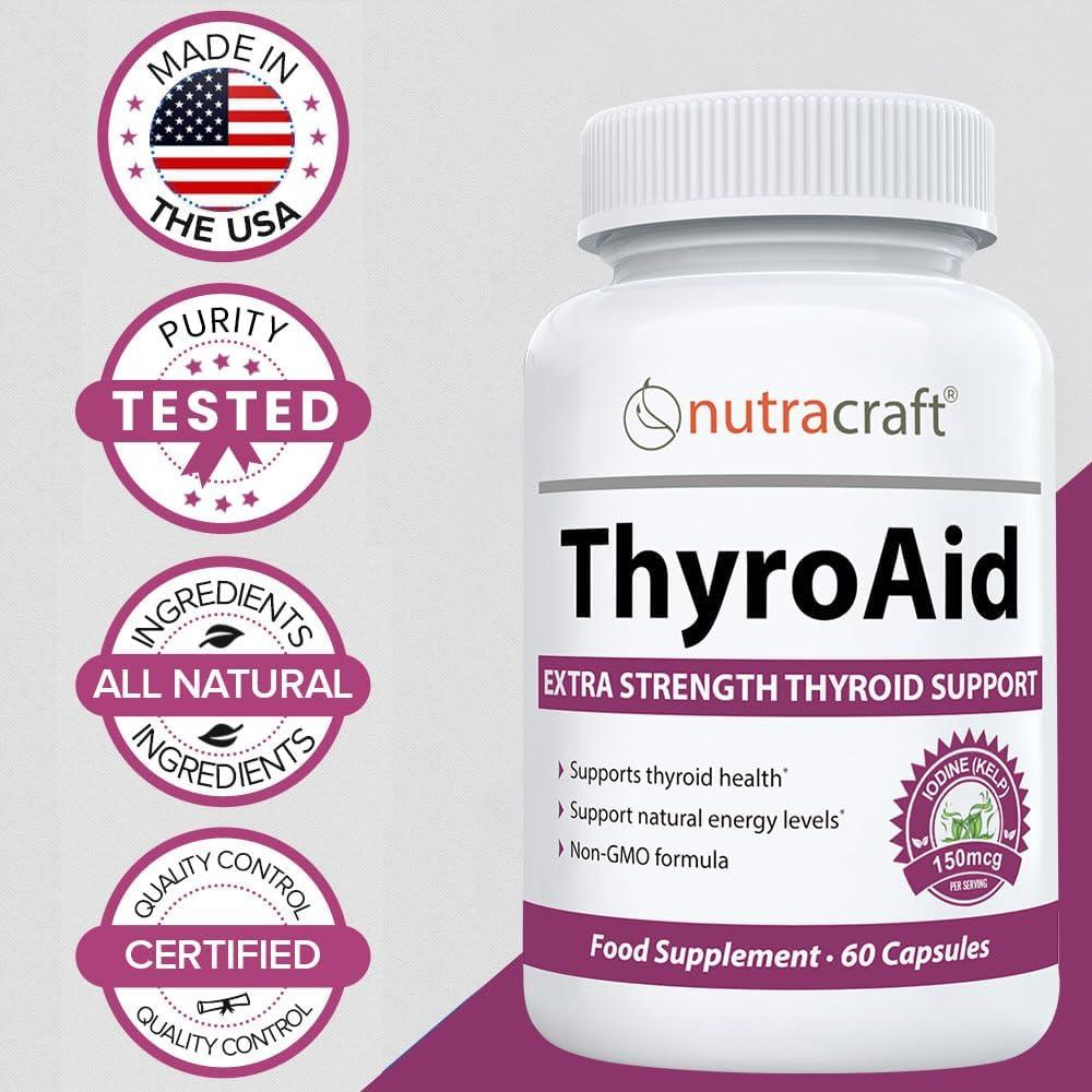 ThyroAid #1 Thyroid Support Supplement | Premium Thyroid Formula ...