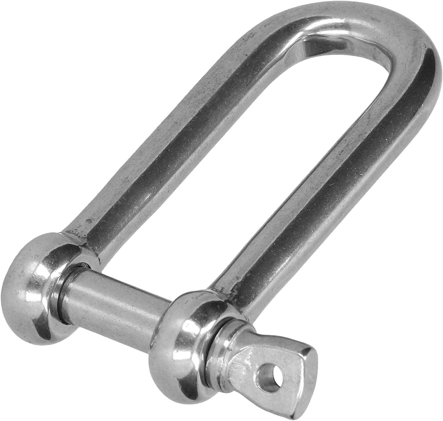Leyeet Long D Shackle 304 Stainless Steel Straight Anchor Screw Pin ...