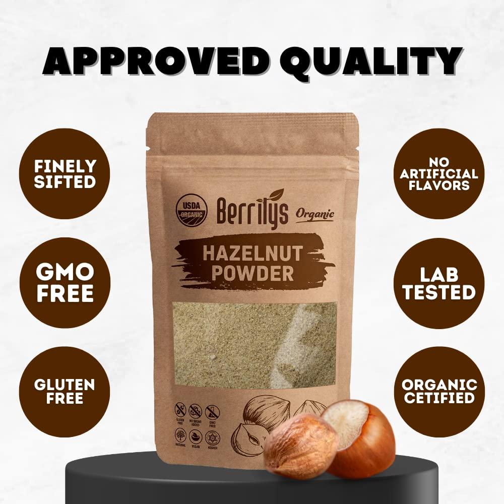 Berrilys Organic Hazelnut Powder 1 LB - Baking and Topping Ingredient ...