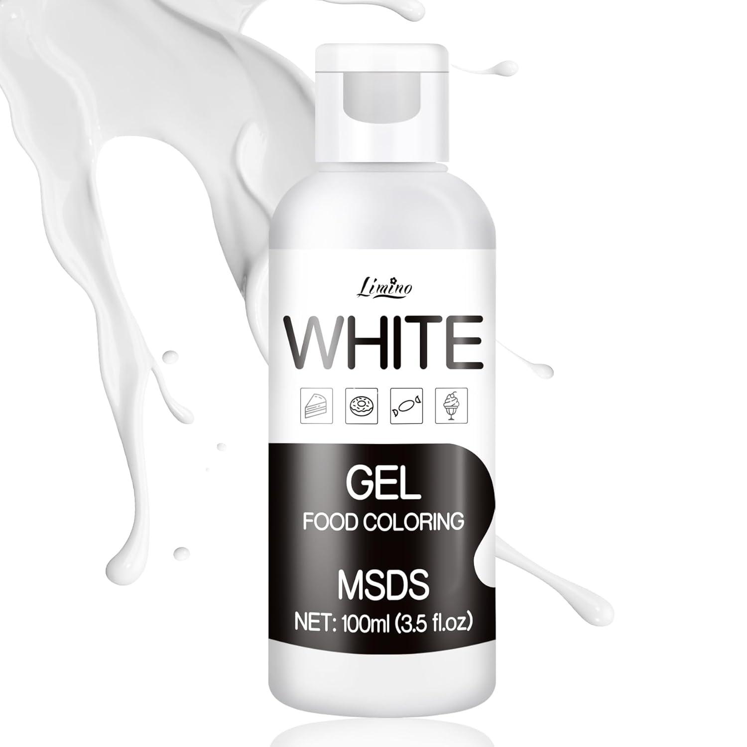 Premium White Food Color Gel - 100ml Concentrated Sugar-Free Gel for ...